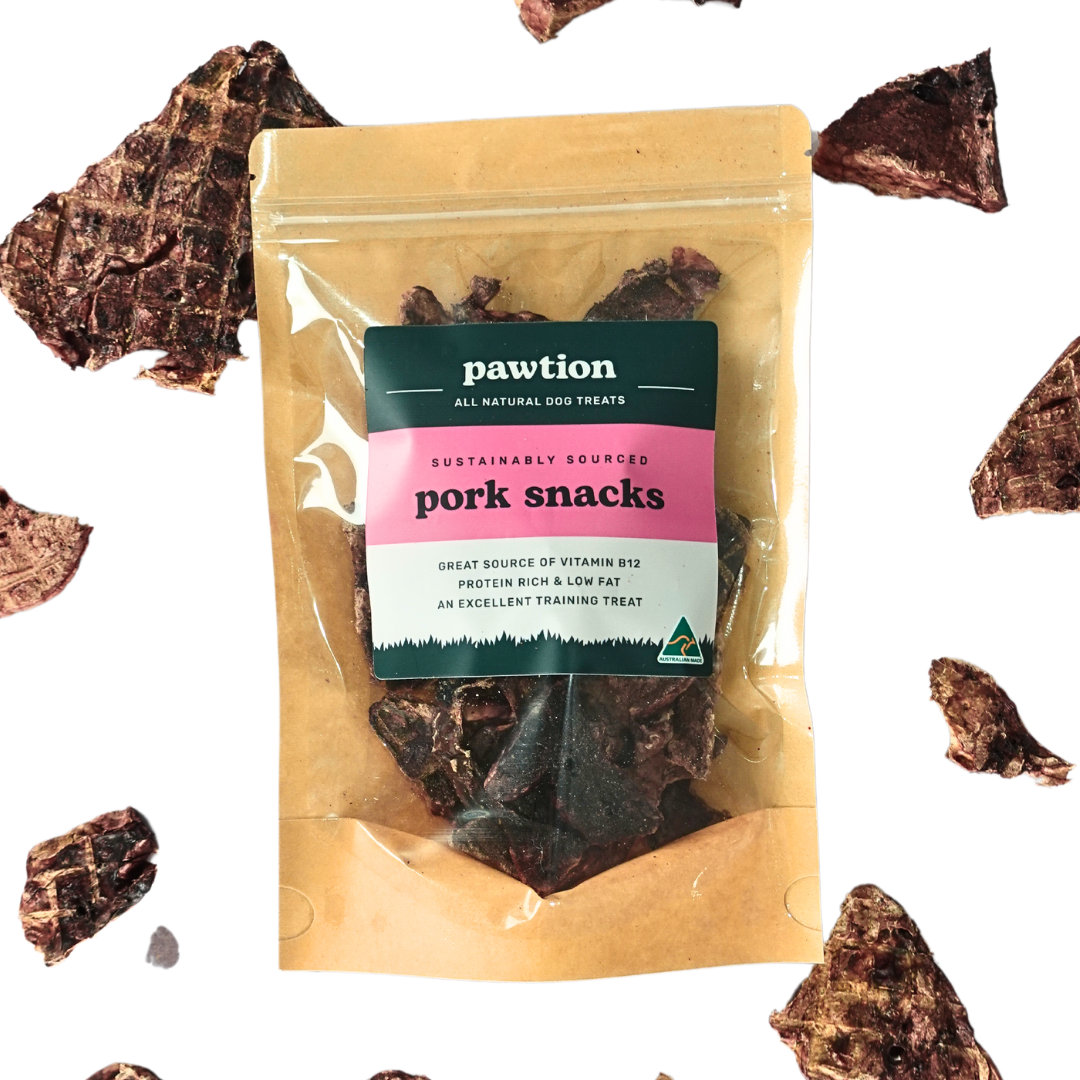 Pork Snacks - 100% Natural Single Ingredient Treats - Pawtion